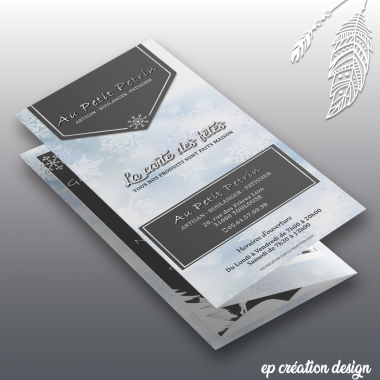 Visuels de Communication - Dépliant 3 volets de Noël Au petit Pétrin